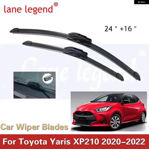 2個 車用 フロントリア ワイパー トヨタ ヤリス XP210 2020 - 22 フロントガラス オート ワイパー ブレード ワイパー カスタム パーツ アクセサリーHigh-concerned chemical:NonePlacemen...