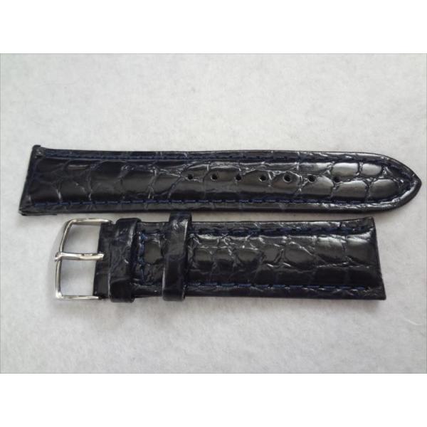 Hadley Roma腕時計  Crocodile Grain Watch Band レザーベルト バンド 青 MS907 です。 写真は以前の流用です。取り付け幅：約22mm尾錠幅：約20mmバンド長さ：約12cm*約7.9cm