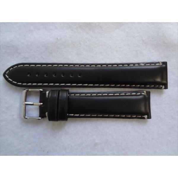 アメリカの大手バンドメーカーHadley Roma レザーベルトOil-Tan 黒/白ステッチ バンド MS885です。人気商品です。※しわのようになっているのは不良ではありません。商品の性質上によるものです。バンド取り付け幅：約20mm尾...