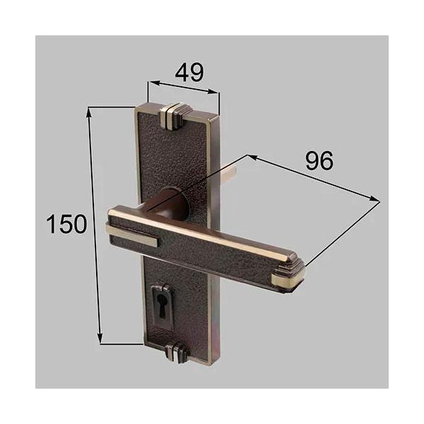 リクシル(新日軽) C8AAB0207 D型 外部化粧座ハンドルセット 門まわり部品です。写真撮影等のためパッケージは開封する場合があります。