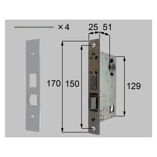 リクシル(新日軽) C8DL379P3　主錠ケースです。