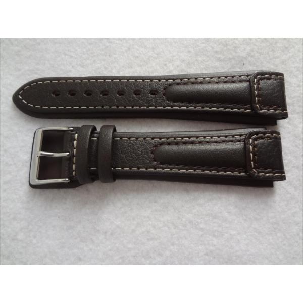 ドイツ製Di-Modell CHRONISSIMO腕時計レザーベルト バンド 茶色 ブラウン/白ステッチ  水深100m防水対応 です。バンド取り付け幅：約20mm尾錠幅：約20mmバンド長さ：約12cm*約9cm(台座のような部分を含める...