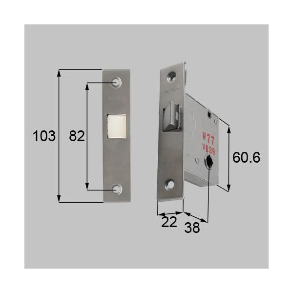 リクシル(トステム) GRP390 ロック本体 浴室ドア部品です。