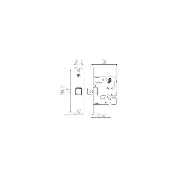 YKK AP 錠ケース HH3K33521(HH3K30296の後継品)です。梱包内容 錠ケース1個、取付ねじ2本写真撮影等のためパッケージを開封しています。