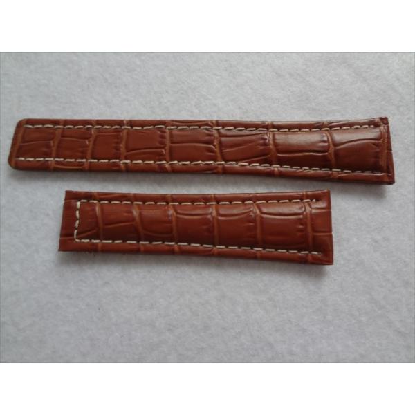 大手バンドメーカーHadley Roma MS870 BREITLING純正のバックルに対応した ブライトリング用レザーベルト TAN(茶のような色) です。※ブライトリング純正品ではありません、社外品です。バンド取り付け幅：ラグ幅：約22...