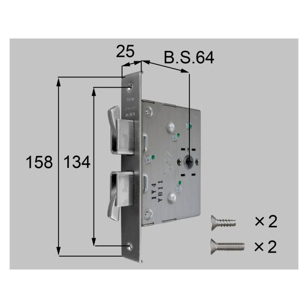 新品 リクシル(トステム) ダブルデッド鎌箱錠 型番:QDN608Aです。写真撮影等のためパッケージは開封する場合があります。