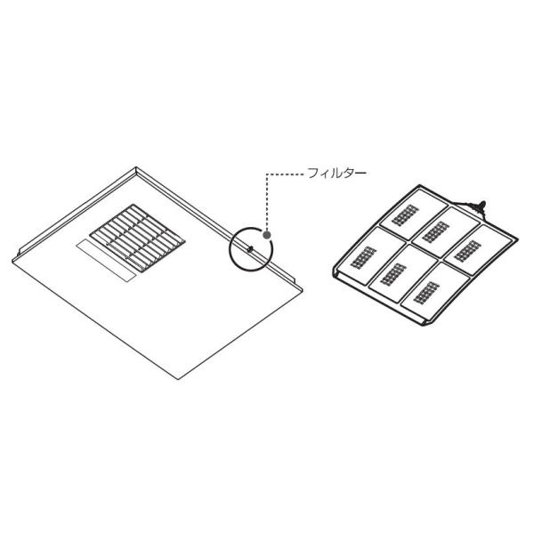 TOTO TYHK111 浴室換気扇のフィルタ 純正部品です。対応TYB3011DE,TYB3021DE,TYB3011GA,TYB3012GA,TYB3021GA