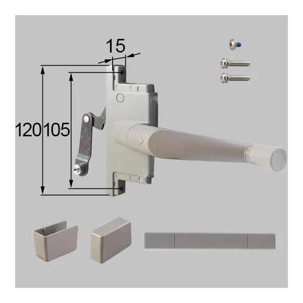 新品 リクシル(トステム) 品番:YPJK586H(YPJK586Fの後継品)  ハンドル式オペレータセットＧルーバー用左右兼用 窓（サッシ）部品です。※写真はYPJK586Fのメーカーの画像です。参考まで。写真撮影等のためパッケージは開封...