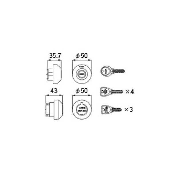 リクシル(トステム) 品番:Z-1A7B-DHYD ＤＮシリンダーＣ．Ｃ．２３．５ 玄関ドア部品 です。品番通りでの提供となりますので、メーカー等にご確認の上ご検討をお願いします。