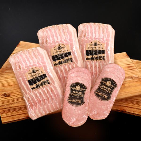 ベーコン ソーセージ 詰め合わせ 高級 保存料不使用 メーカー直送 全国の北海道展で大人気 4週間熟成 伝統製法 手づくり 北海道