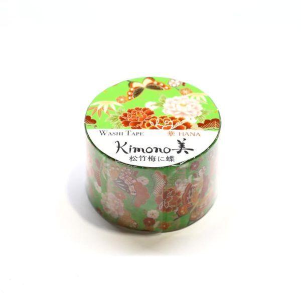 ※ こちらの画像は代表画像となります。部品や類似品等の場合があります。型番と商品名をご確認下さい。　【商品説明】 ●和紙マスキングテープ ●Kimono美シリーズ　華　HANA　友禅柄タイプ　幅25mm ●京友禅の花々に蝶が舞い飛ぶ図柄です...