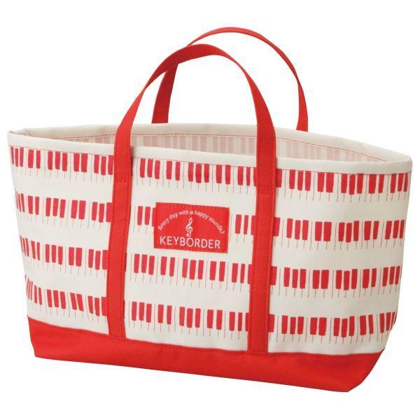 ※ こちらの画像は代表画像となります。部品や類似品等の場合があります。型番と商品名をご確認下さい。　【商品説明】 ●鍵盤がボーダーのように連なったピアノ好きのためのキーボーダーシリーズ。 ●マチが広いからランチバッグにもぴったり。