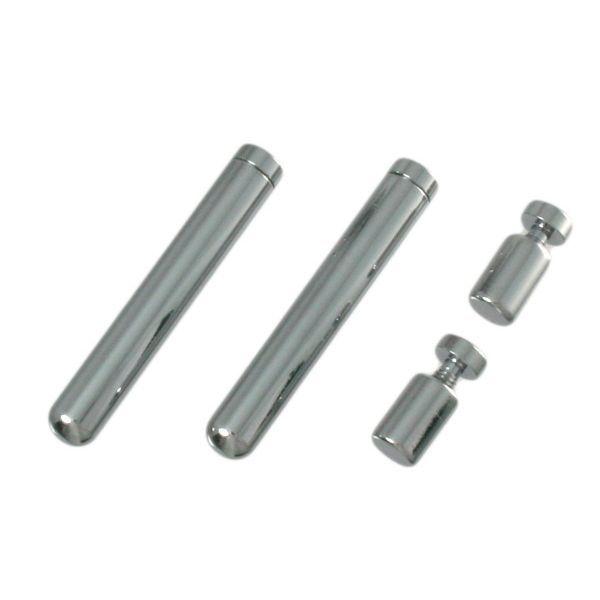 【商品説明】 ●卓上で使用するサインプレート等に最適です。 ●表札・プレートの留金具シリーズ ●カラー:クローム ●材質：真鍮 ●卓上