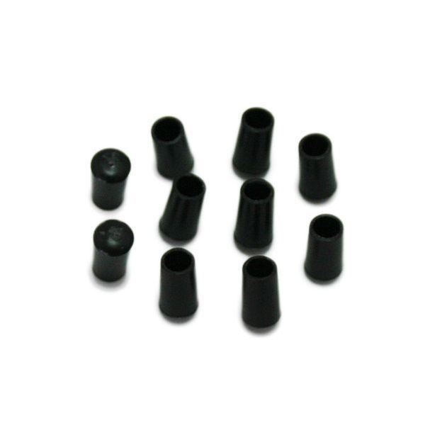 【商品説明】 ●パイプ用のエンド金具です。 ●ステンレスパイプ・パイプブラケット金具シリーズ ●材質：樹脂 ●適応サイズ：径6mmパイプ。