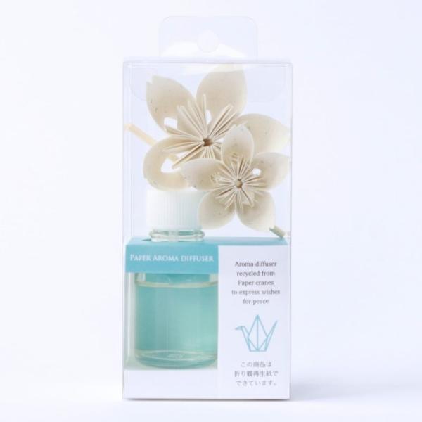 株式会社KAORILOGO×株式会社河内×HEREDIA KOMIYAMA〈日本初〉折り鶴再生紙を使用したアロマディフューザー折り鶴再生紙をひとつひとつ折り込み、国内外から日本の花として愛されている桜の花を繊細に表現。天然香料100%の香り...