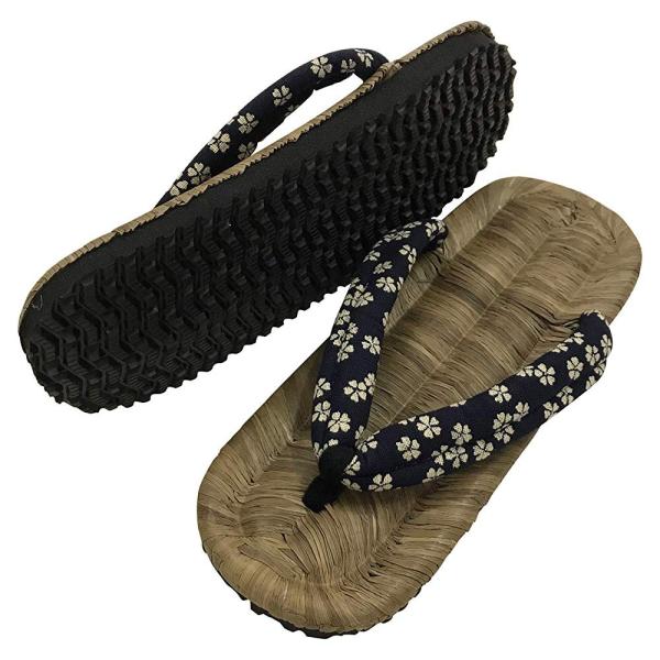 「商品情報」天にカラス竹を使用した粋な草履です。コットン生地のクッション鼻緒でソフトな履き心地です。桜の鼻緒はタイヤ底とラジアル底があります。  底がタイヤになっていますので、 クッション製に優れるだけでなく、滑りにくく、とても履きやすい日...