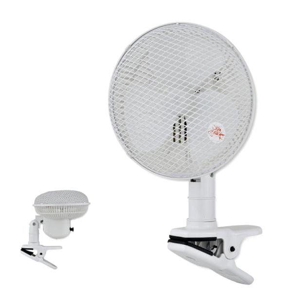 商品名：19cmクリップ扇風機型番：KF-193CX本体サイズ：W225×D224×H405ｍｍ重量：約1.1kg消費電力：約17W羽根径：19cm3枚羽根モーター：ACモーター電源コード長：約1.6m商品重量：約1.1kg風量切替：２段階...