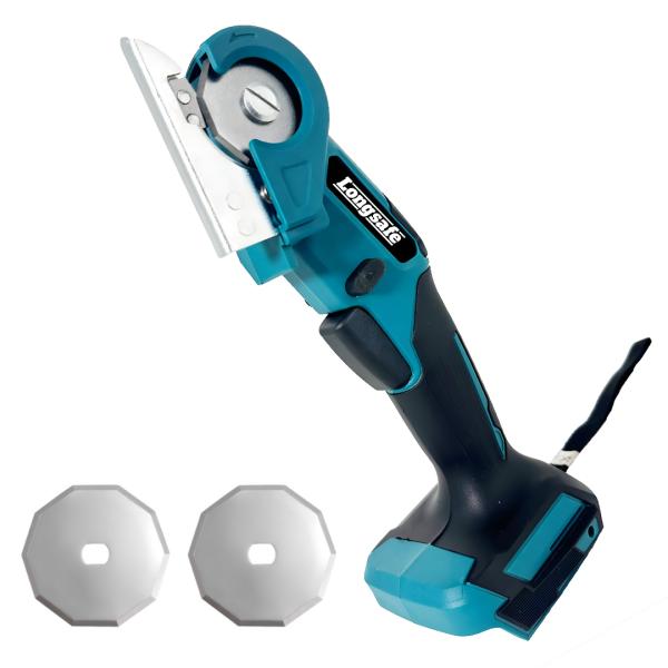 【充電式電動カッター ECT01】段ボール解体や布裁断を効率化する電動カッターです。マキタ18V/14.4Vバッテリー対応のコードレス設計で場所を選ばず作業できます。※ライトバッテリー非対応■多素材対応・6mmまで切断厚紙・ダンボール・布・...