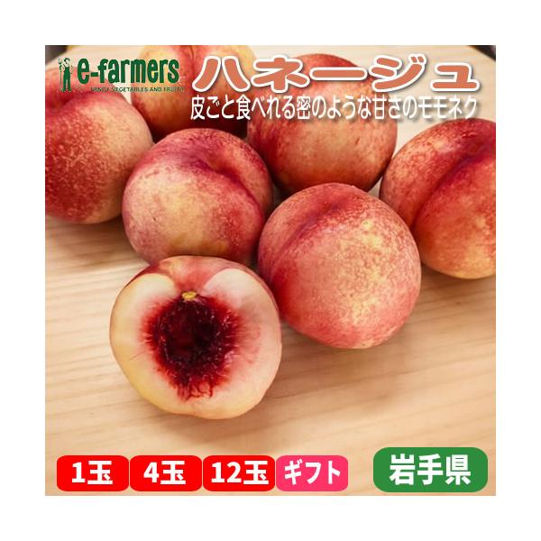 【奇跡の極甘モモネク】桃とネクタリンの旨みが凝縮された希少品種「ハネージュ」をお届けします。  最大の特長は、蜂蜜を思わせる濃密な甘みと果汁の多さ。うぶ毛がないため、サッと水洗いするだけで皮ごと丸かじりしていただけます。パリッとした皮の食感...