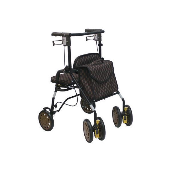 ●ハンドルの高さが約81〜93cmまで調節可能。身長に合わせて使いやすい設計です。●ブレーキ操作で両後輪を制御可能。ブレーキ・ストッパの一体型システム。●レバーを握るとブレーキ、押し下げると駐車用ストッパがかかります。●3WAYキャスター付...