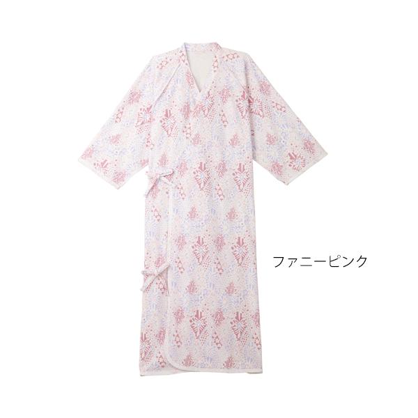 ●ゆったり伸びて着脱しやすいメリヤス生地を使用。●胸元がはだけない内側ボタン付。●デリケートなお肌への負担に配慮して、縫い代を外側にしています。●大きめボタン（2.3cm）を使用し、留めはずしがしやすくなっています。●タンブラー乾燥機に対応。