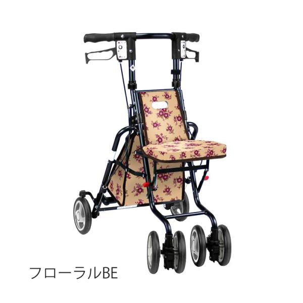 ●コンパクトタイプのアルミ製軽量シルバーカーです。●前輪がダブルキャスターなので大変押しやすいです。●押し手の高さを3段階に調節できます。●折りたためばコンパクトになり持ち運びが簡単で電車の乗り降りに便利です。●手元ストッパーを操作できます...