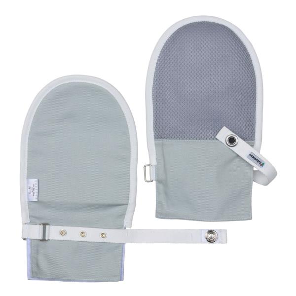 【適応サイズ】Mサイズ：手首14-20cm　手のひら14-18cm【入数】1双【材質】表地：綿100％　裏地：ポリエステル65％、綿35％　縁取り、ベルト：ポリエステル【メーカー品番】105819【JAN】4958995858198