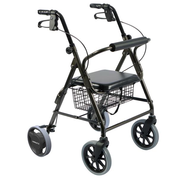 【カラー】ダークグレーメタリック【付属品】買い物バスケット【サイズ】幅57×奥行65.5×高さ 78〜92cm（7段階調節）　座面：30.5×30.5cm　座面までの高さ：50cm　車輪：φ19cm　折りたたみ時幅：44.5cm【重量】9....