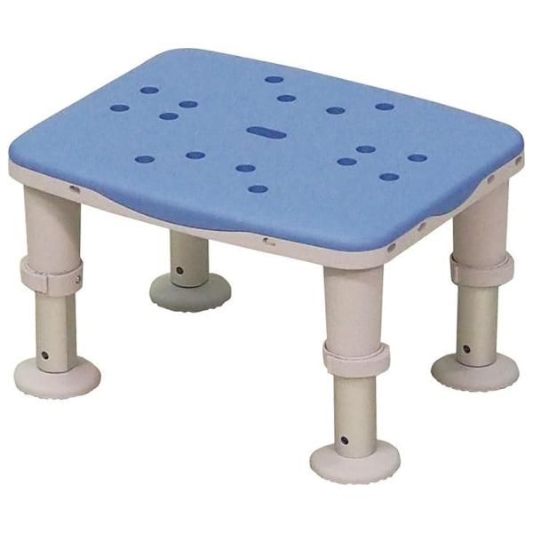 【カラー】ブルー【サイズ】幅30×奥行24××座面までの高さ18〜26cm　天板：幅30×奥行24×cm【重量】約1.6kg【材質】本体：ポリプロピレン　本体軟質部、脚ゴム：スチレン系エラストマー　高さ調整ピン：ポリプロピレン、ステンレス　...