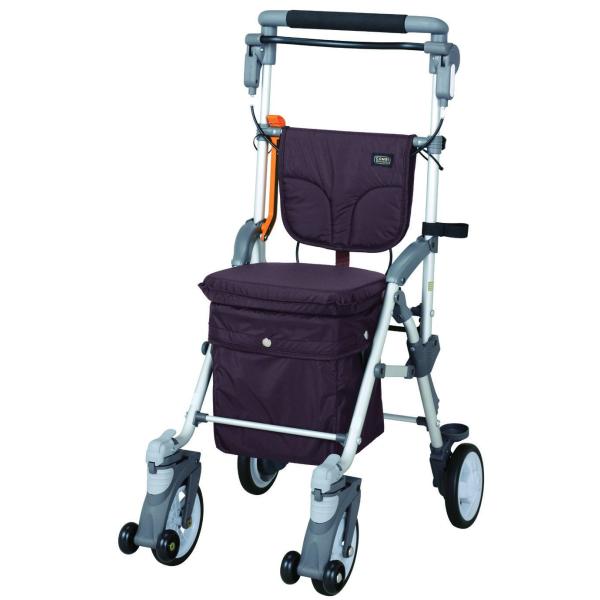 【サイズ】使用時：幅42.6×奥行55.7×高さ80〜100cm（5段階調節）　折りたたみ時：幅42.6×奥行31×高さ73.7〜93.7cm　座面：幅26×奥行21.2×高さ45cm　フロントバッグ：幅21×奥行（開口25・底19）×高さ...