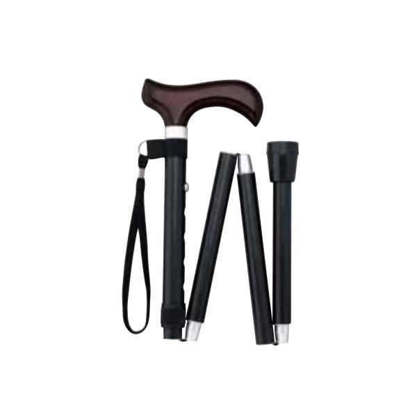 【カラー】ブラック【サイズ】全長80〜90cm（5段階調節 2.5cm間隔）【適応身長】154〜174cm（目安）【重量】約350g【材質】支柱：アルミ　握り部：木製　ストラップ：ナイロン　収納袋：PVC【メーカー品番】FS-50BK【JA...