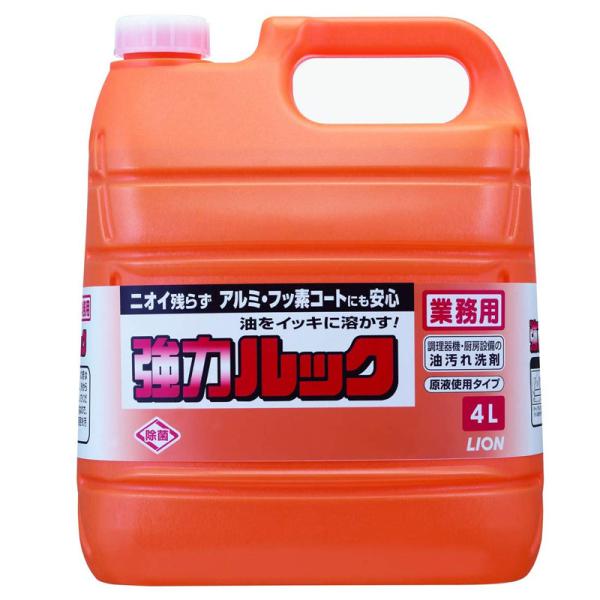 【品名】厨房用合成洗剤【内容量】4L（1ケースに3本）【商品サイズ】20.4×25.2×12.5cm【成分】異面活性剤(7％、アルキルアミンオキシド)、溶剤、アルカリ剤【液性】弱アルカリ性【用途】厨房、浴室、洗面所の排水パイプ用【JAN】4...