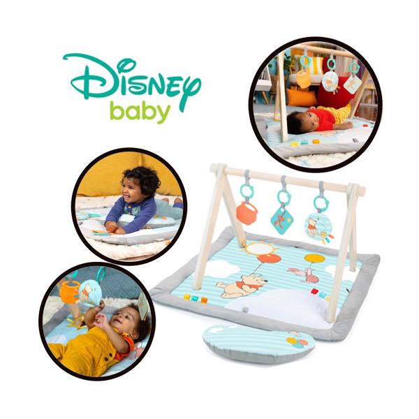 ●くまのプーさん、ぶたのピグレット、とらのティガーが描かれたプレイジム。●木製のトイバーはコンパクトに折りたためるので収納に便利。●楽しいしかけのおもちゃはトイバーから取り外して遊べます。●柔らかい色使いでお部屋のインテリアにも合わせやすい...