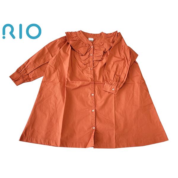 秋冬のお出掛けが楽しくなるアイテムです♪深みのあるオレンジカラーでおしゃれにキマる！無地なのに存在感あるシャツワンピは合わせやすく使いやすいです。ボトムとのコーディネートを楽しんだり、アウターも羽織やすいシルエットに仕上げました。左右にポケ...