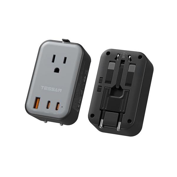 C/BF/O/Aタイプシルバーブラック/1USB-A+2USBC/NT009-US・Color:シルバーブラックSize:1USB-A+2USBC・【一台四役海外 変換プラグ】2個のUSB-Cポートと1個のUSB-Aポート及び1個のAC差込...