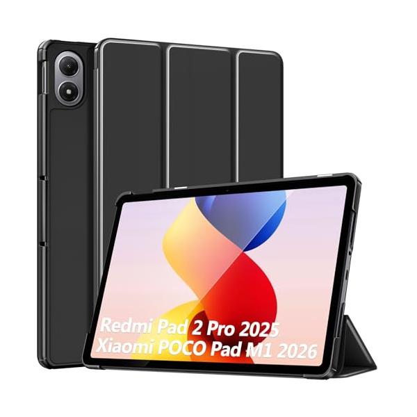 ブラック/12.1 インチ/-・Color:ブラック・【Redmi Pad 2 11インチ非対応！】2025年発売のRedmi Pad 2 Pro 12.1インチと2026年発売のXiaomi POCO Pad M1 12.1インチタブレッ...