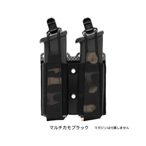 ●FerroConceptsのADAPT Systemシリーズ●レーザーカットされた熱可塑性プラスチック単層のダブルピストルマガジンポーチ●伸縮性があり、ピストルマガジンやマルチツールなど収納●調整可能なリテンションはあらゆるマガジンにしっ...