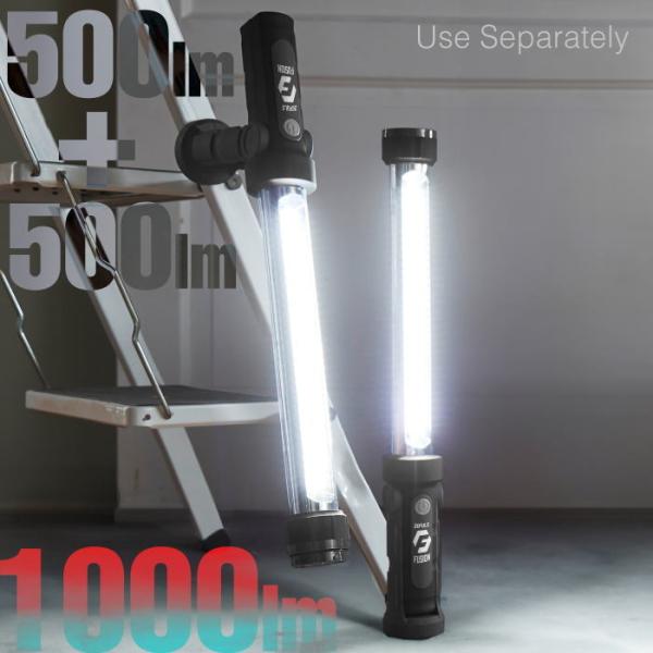 捻ってドッキング強力マグネット搭載それぞれ作業灯として繋げてボンネットライトとして点灯時間：High約2時間、Low約4時間内蔵電池：リチウムイオン電池3.7V内蔵電池容量：2,000mAh充電方式：USB Type-C充電時間：1灯充電時...