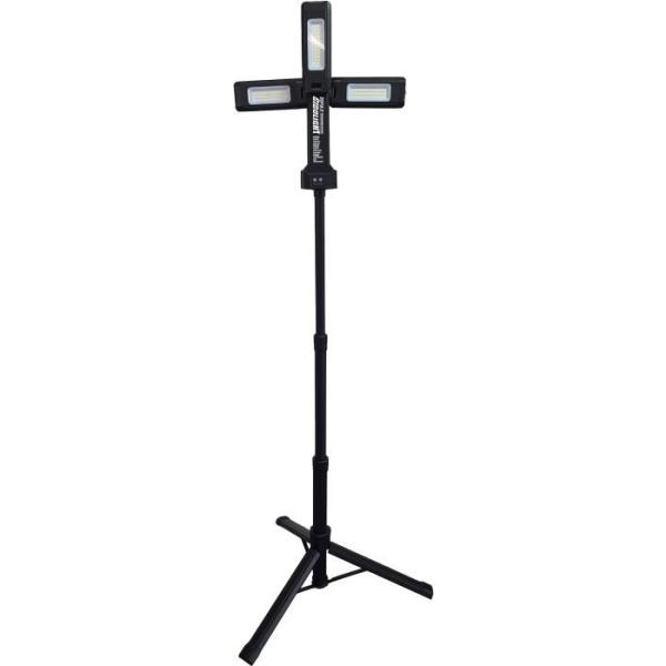 トランスフォーム自由自在！三つ首モンスターライトここに爆誕！使い方は貴方次第！？変幻自在の三灯式ＬＥＤライト最大明るさ2000lm、白色→暖色切り替え可能作業灯としてアウトドアライトとしてキャリーバッグ付き電源：リチウムポリマー電池　3.7...