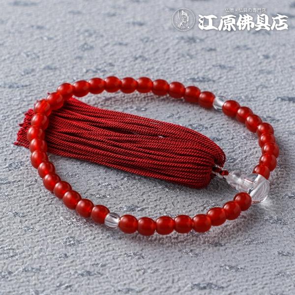 《サイズ》【主玉】瑪瑙色プラスチック『37珠』（5mm）【親玉】水晶色プラスチック（9mm）【二天玉】水晶色プラスチック（4mm）《付属品》専用紙箱付