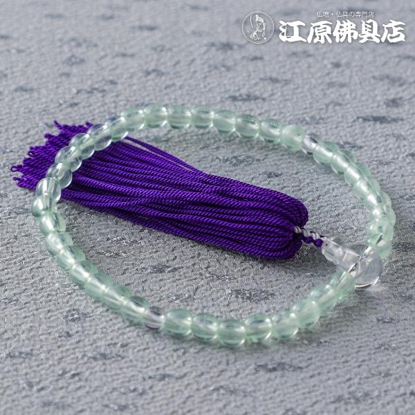 《サイズ》【主玉】マスカット色プラスチック『38珠』（5mm）【親玉】水晶色プラスチック（9mm）【二天玉】水晶色プラスチック（4mm）《付属品》専用紙箱付