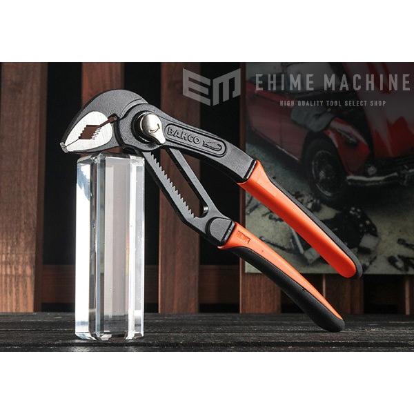 ワンタッチで開閉でき機能的です。人間工学に基づいた手に優しいエルゴハンドルです。エルゴハンドル採用で、けがや腱鞘炎の防止になります。他社商品に比べ、80%の力で対象物をつかみます。用途：水道・ガス管など配管工事作業におけるパイプ、ナットの締...