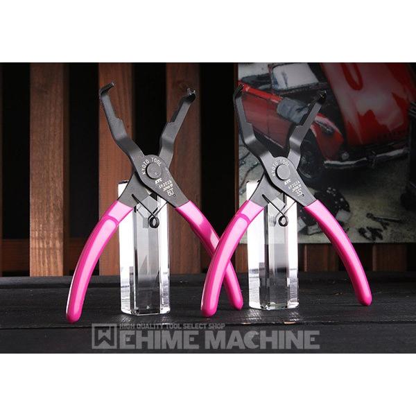 ロックピン引抜きタイプのクリップを、キズを付けずに簡単に外せる！専用クリッププライヤーのお買い得セット！自動車のフロント・リアバンパー・フロントフェンダー・ライナー等に使用されている樹脂製クリップの取り外し及び、装着時の軸部の縮め・挿入に使...