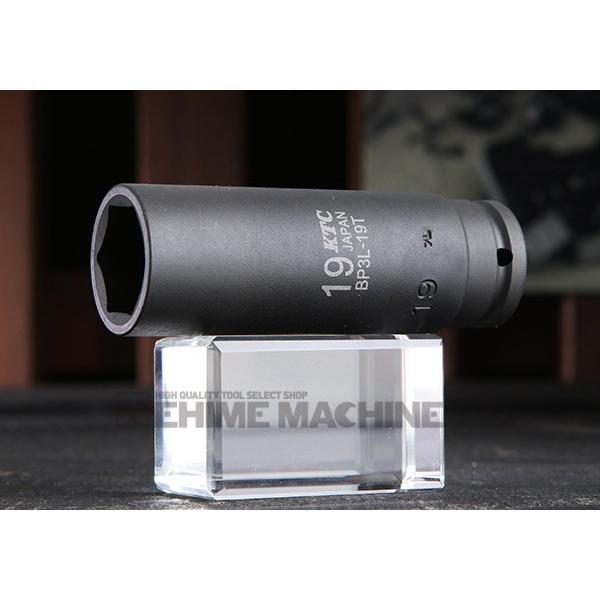 差込サイズ9.5sq.の、インパクトレンチ用ソケット（ディープ薄肉）です。型式の最後に「P」が付くものは、ピン・リング付きのタイプになります。※こちらの商品は、ピン・リング無し(ソケットのみ)での販売です。■型式：BP3L-19T■メーカー...