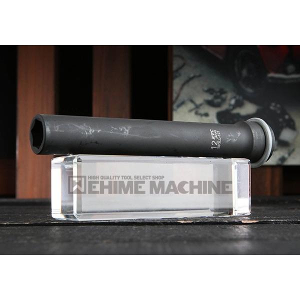 差込サイズ9.5sq.の、インパクトレンチ用ロングソケット（薄肉）です。型式の最後に「P」が付くものは、ピン・リング付きのタイプになります。※こちらの商品は、ピン・リング付きでの販売です。■型式：BP3LL-12TP■メーカー：KTC(京都...