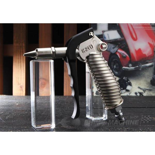 静音で大きくブローができる！省エネタイプのエアーブローガンです！ノーマルタイプのエアーガンと比較して、約35％アップの流量！（レギュラーガン120L/min→K-211ブローガン320L/min[0.4MPaにて測定]）瞬時にダスト、水分油...