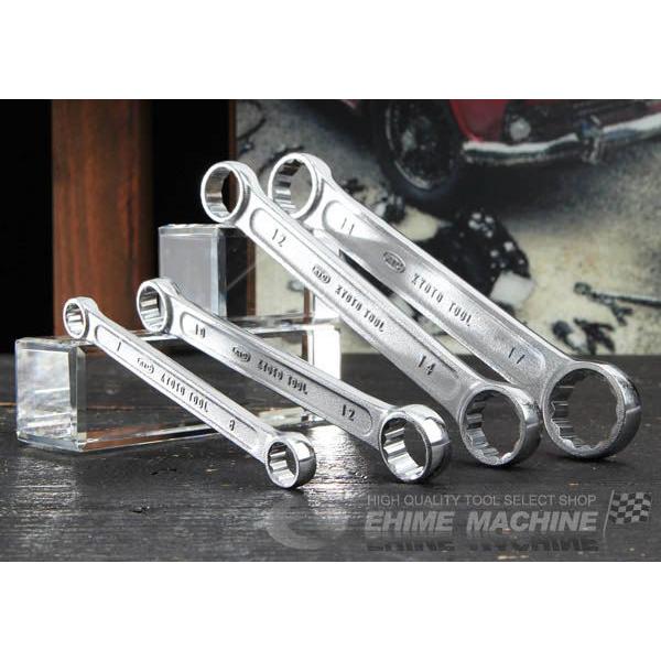 KTCのストレートショートめがねレンチの良く使うサイズだけを厳選した、リーズナブル4本セットです。 ■型式：M1004■メーカー：KTC ■セット内容一覧：M100-7X8 M100-10X12 M100-12X14 M100-14X17