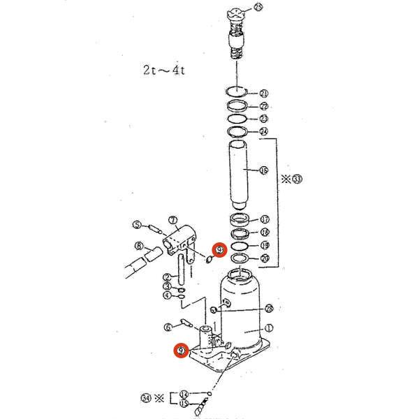 メーカー直送品のため※商品代引き不可※日時指定不可※買い合わせ不可ご選択の場合→キャンセル処理となります（キャンペーンポイント・クーポン等への保証不可）マサダ オイルジャッキ 2t MS-2用部品NO.9 【 プッシュナット 】 の販売ペー...