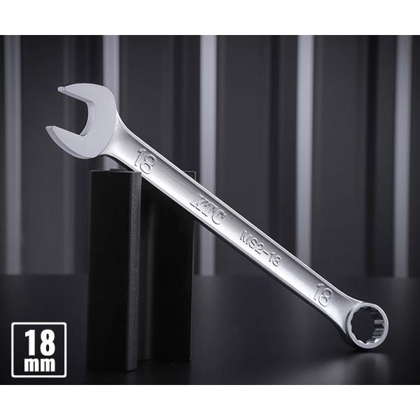 KTCコンビネーションレンチの単品販売です。自動車整備作業、バイクメンテナンス、一般産業等あらゆる分野で活躍します。■型式：MS2-18■メーカー：KTC(京都機械工具株式会社）■全長：241mm■重量：184g