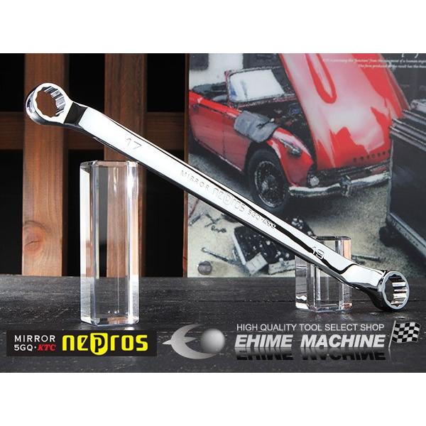 口径部は応力の集中を防ぐことでボルト・ナットのエッジを傷めにくくし、より確実な締め付け・緩め作業が行えるパワーフィット形状を採用。立ち上がり角は45°×6°を採用。オフセット高さと長さを抑え、狭い場所での使い勝手をよくすると同時に、ボルト・...